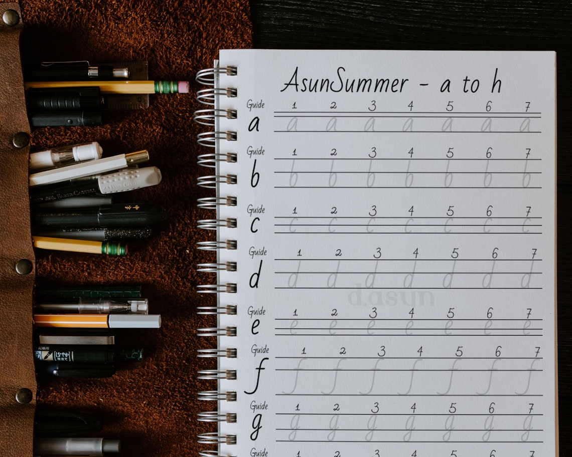 Cute and Friendly Handwriting Practice Sheet for Girls - Etsy