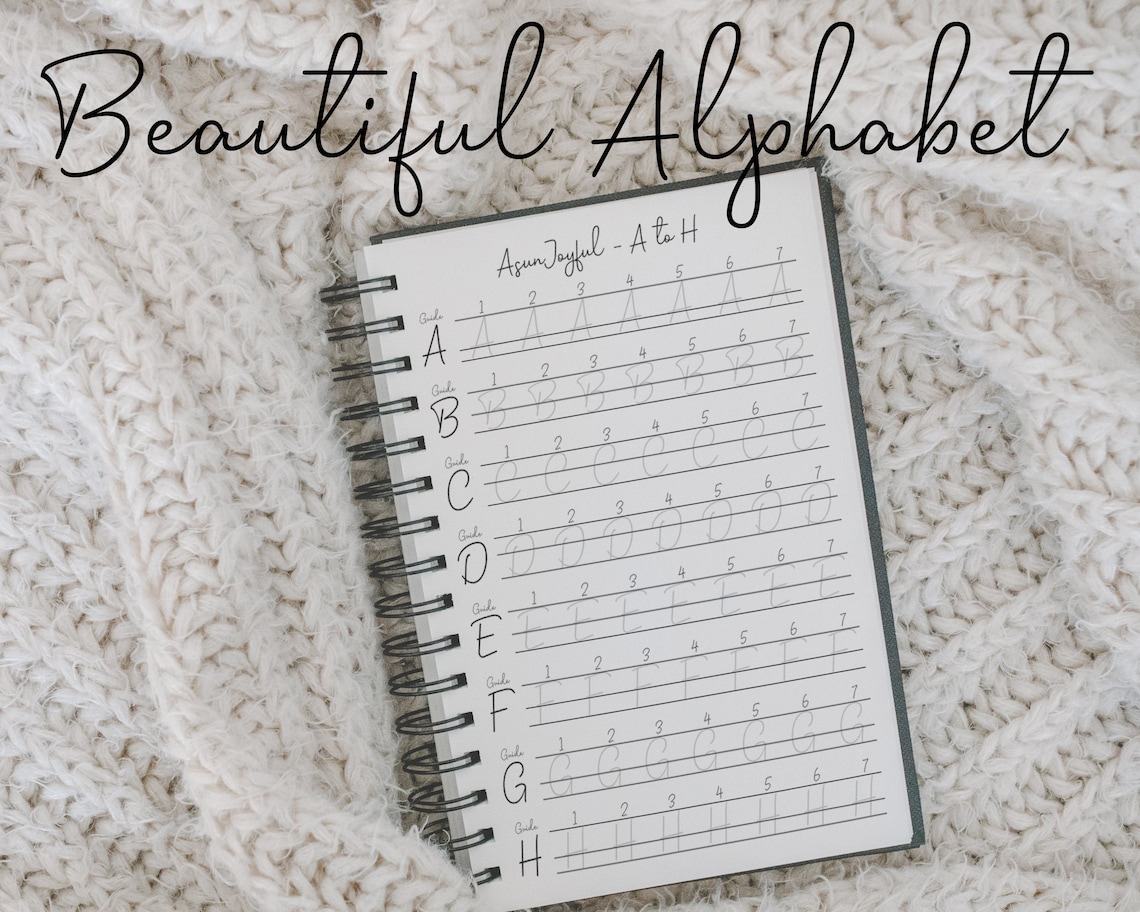 Handwriting Alphabet Template for Handwriting Improvement Writing Fonts ...
