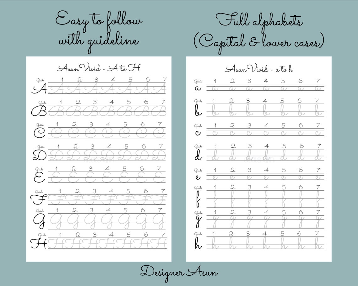 Cute and Easy Handwriting Alphabet Tracing Book Print Handwriting ...