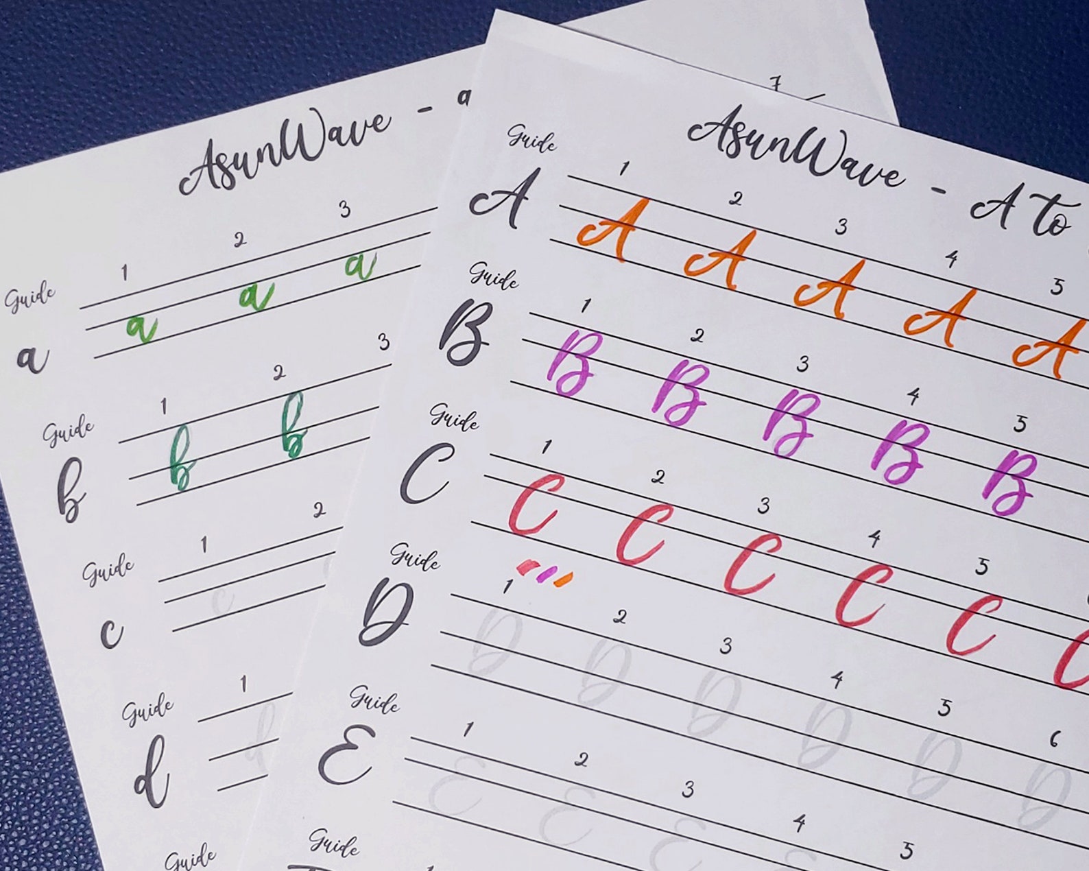 Printable Brush Lettering Alphabet Practice Sheet PDF New - Etsy