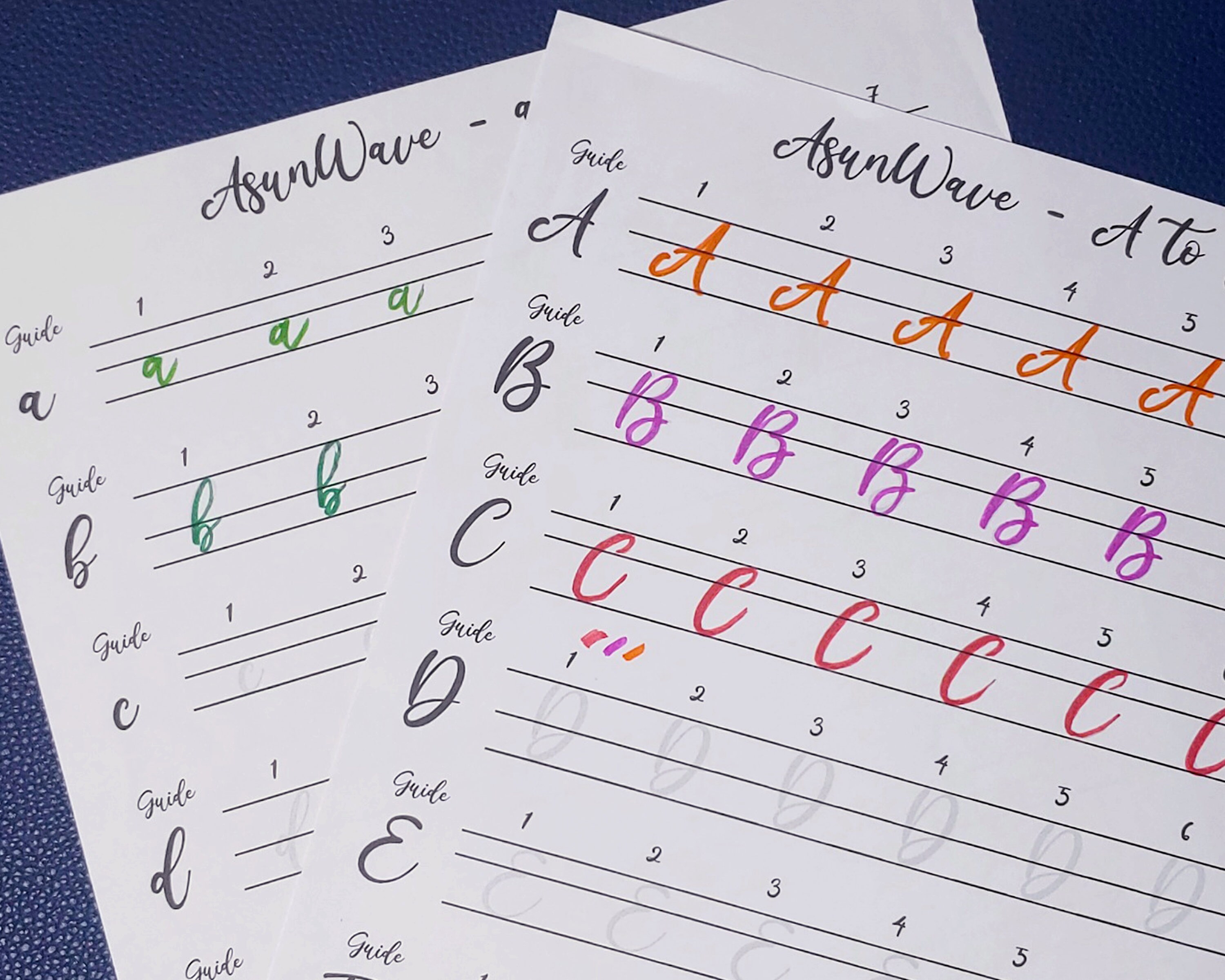 Printable Brush Lettering Alphabet Practice Sheet PDF New - Etsy