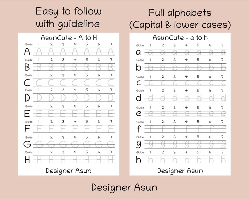 Cute Handwriting Blank Practice Template Worksheet Fun PDF - Etsy