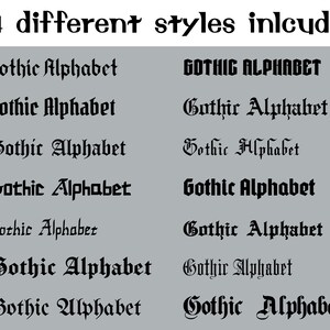 Entire Shop Gothic Calligraphy Template Bundle Pack Gothic | Etsy