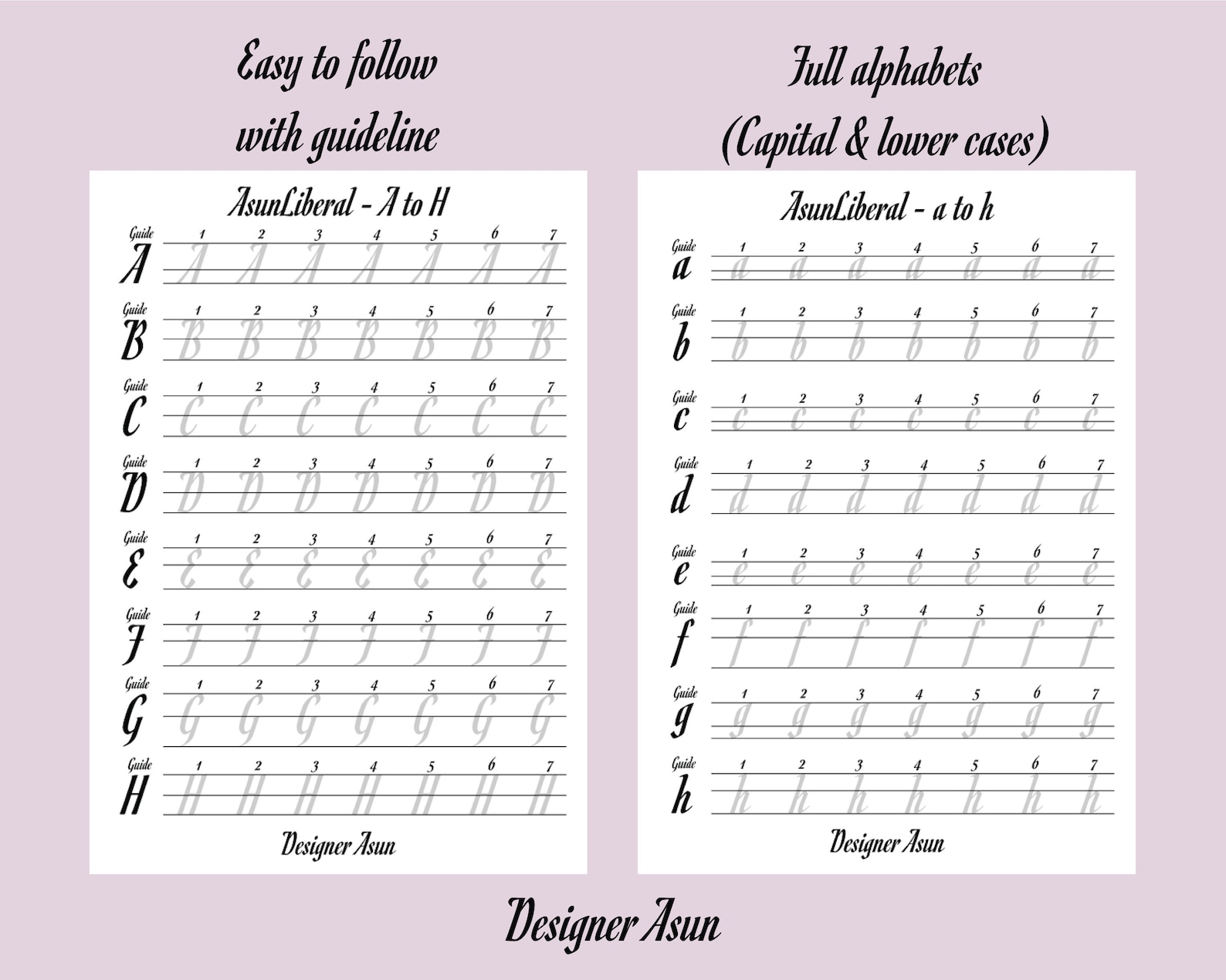 Printable Italic Calligraphy Template Worksheet | Italic Calligraphy ...