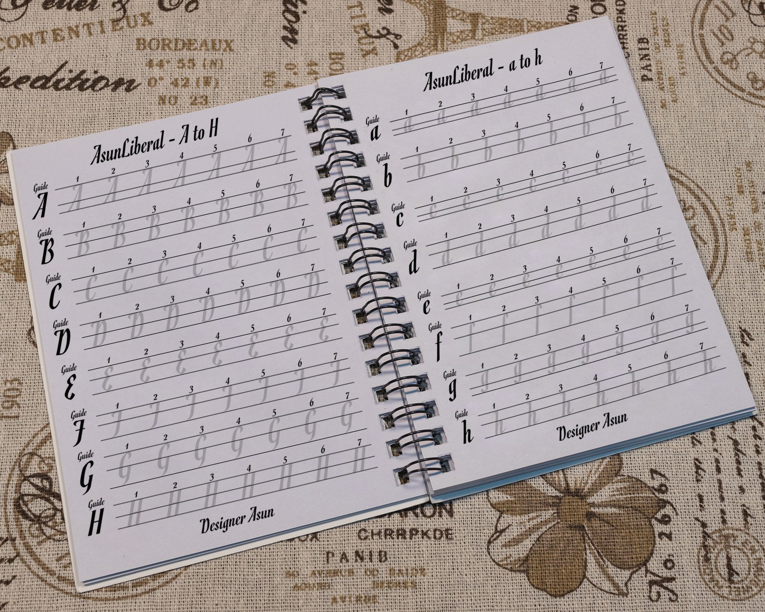 Printable Italic Calligraphy Template Worksheet | Italic Calligraphy ...