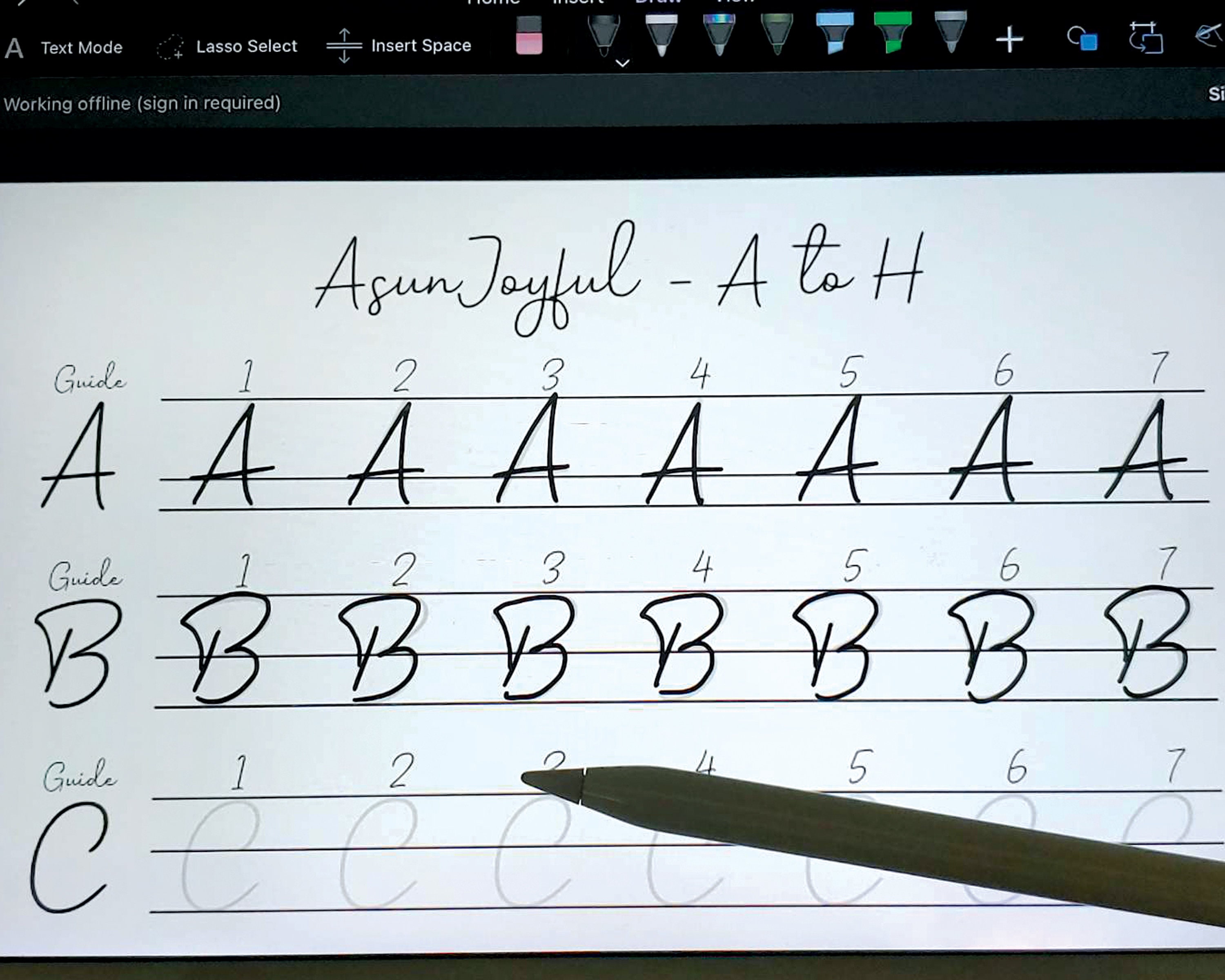 Handwriting Alphabet Template for Handwriting Improvement Writing Fonts ...