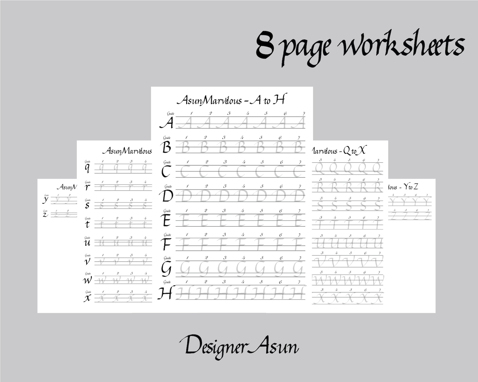 Classic Italic Alphabet Printables | Italic Handwriting Practice Sheet ...