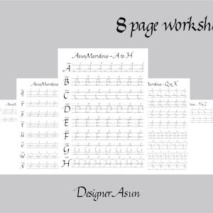 Classic Italic Alphabet Printables | Italic Handwriting Practice Sheet ...