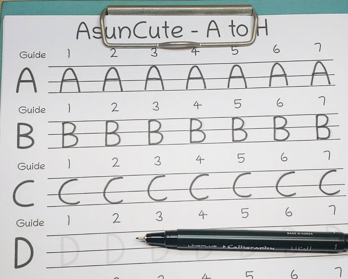 Cute Handwriting Blank Practice Template Worksheet Fun PDF - Etsy