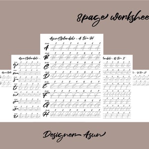 Rough Bold Handwriting Worksheet Printable | Masculine Font Practice ...
