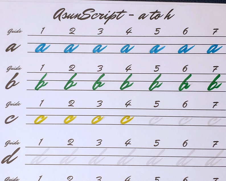 Handwriting Script Worksheet Script Calligraphy Practice Sheet ...