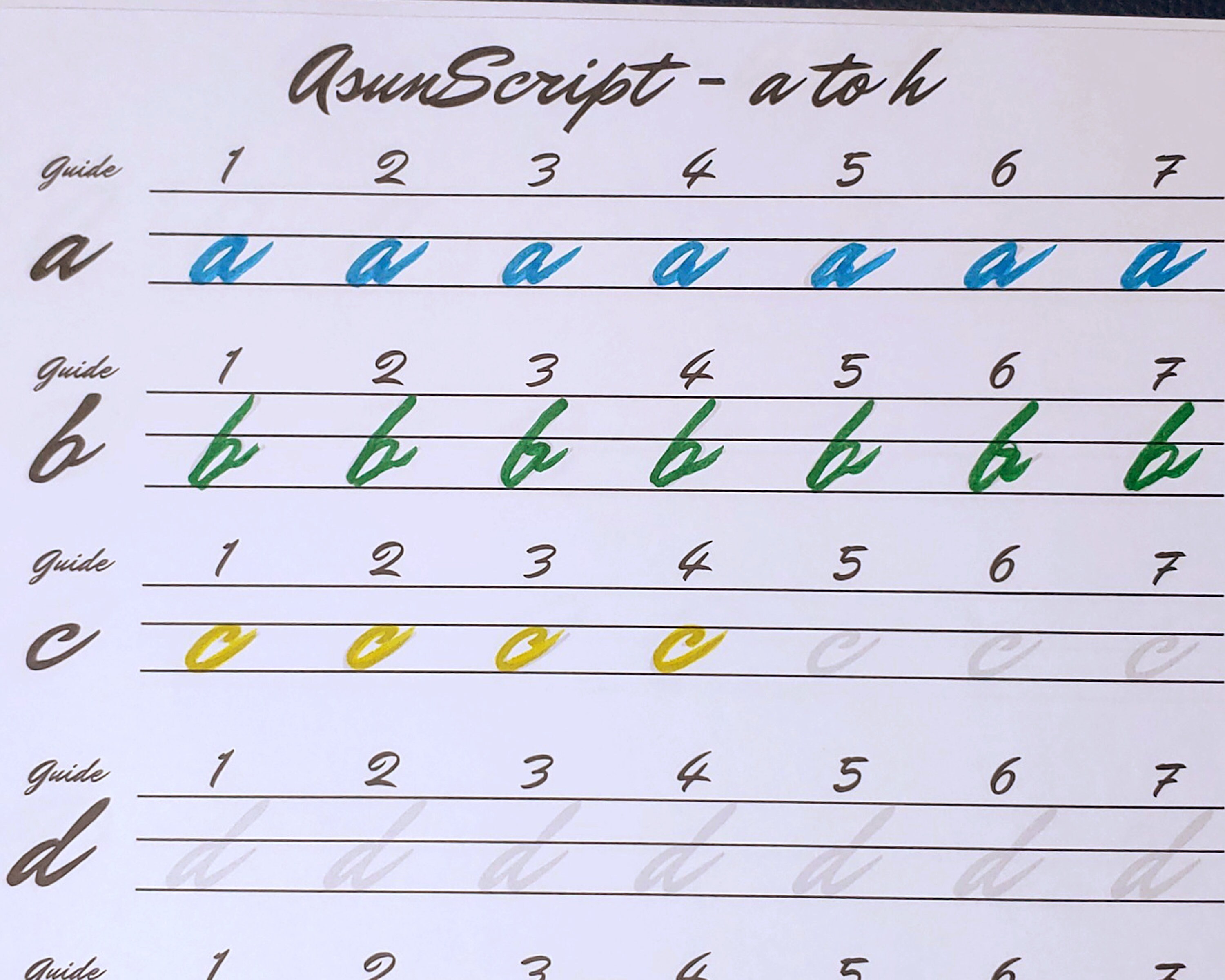 Handwriting Script Worksheet Script Calligraphy Practice Sheet ...