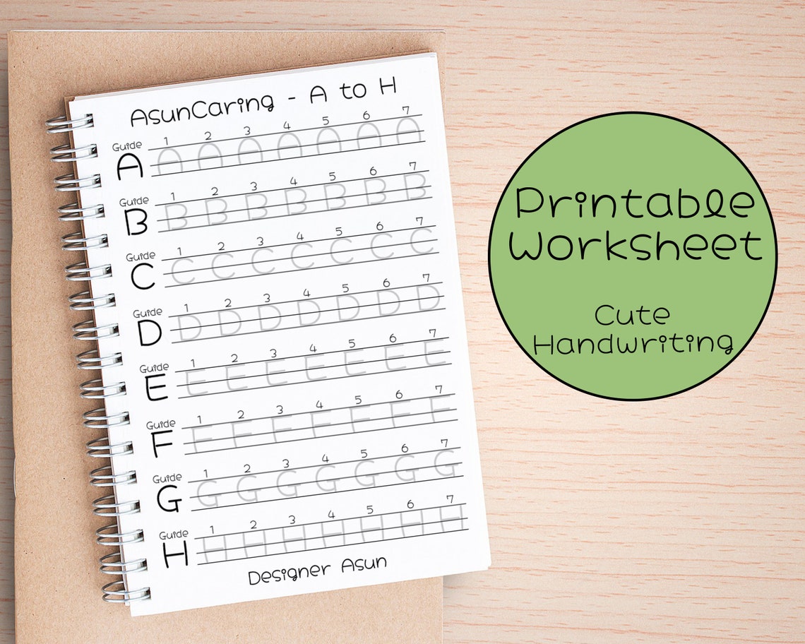 Printable Handwriting Practice Template Print Handwriting Workbook at ...