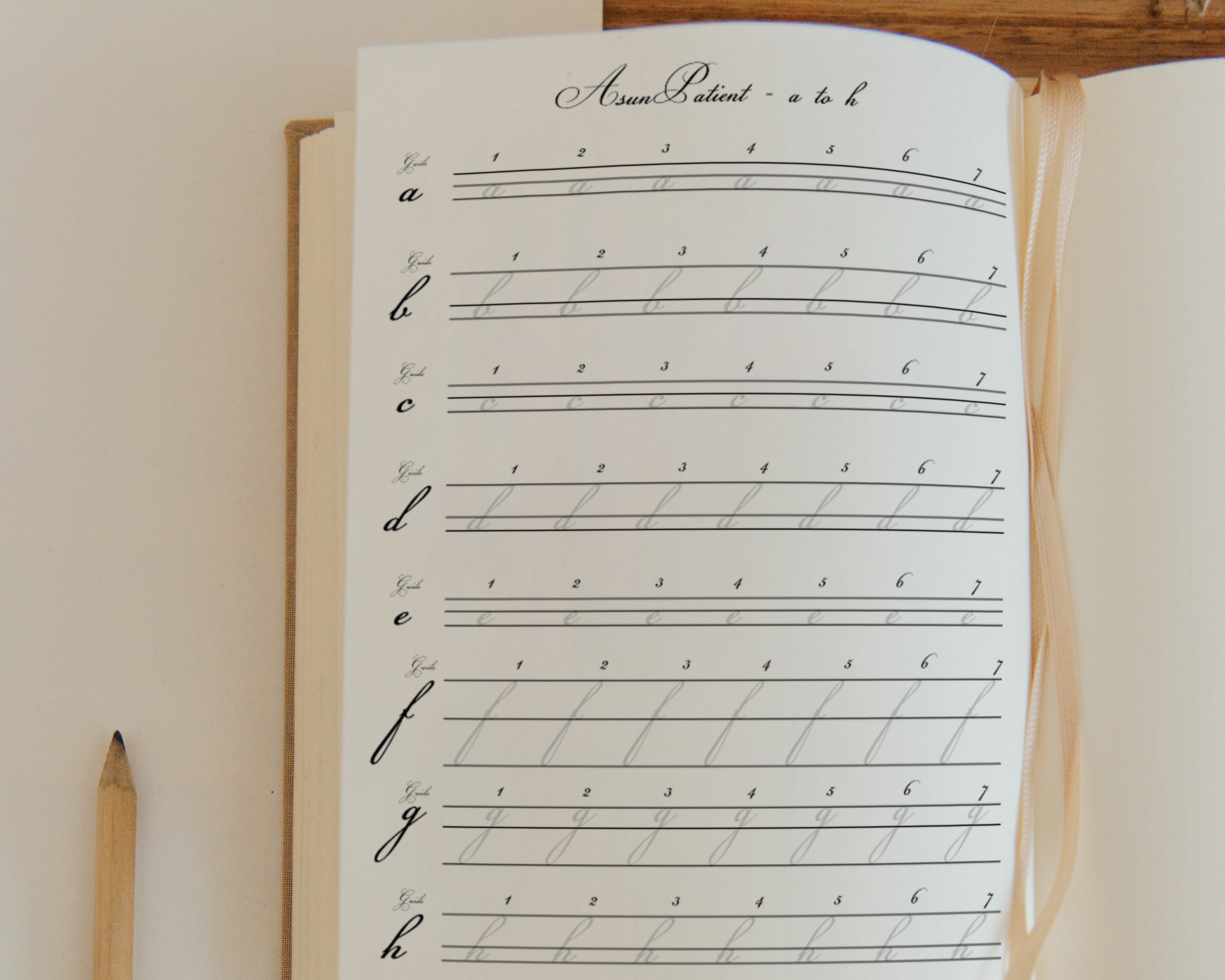 Modern Copperplate Script Worksheet Printable | Copperplate Alphabet ...