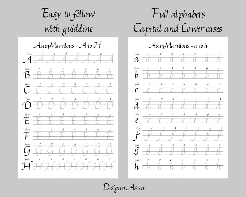 Classic Italic Alphabet Printables | Italic Handwriting Practice Sheet ...