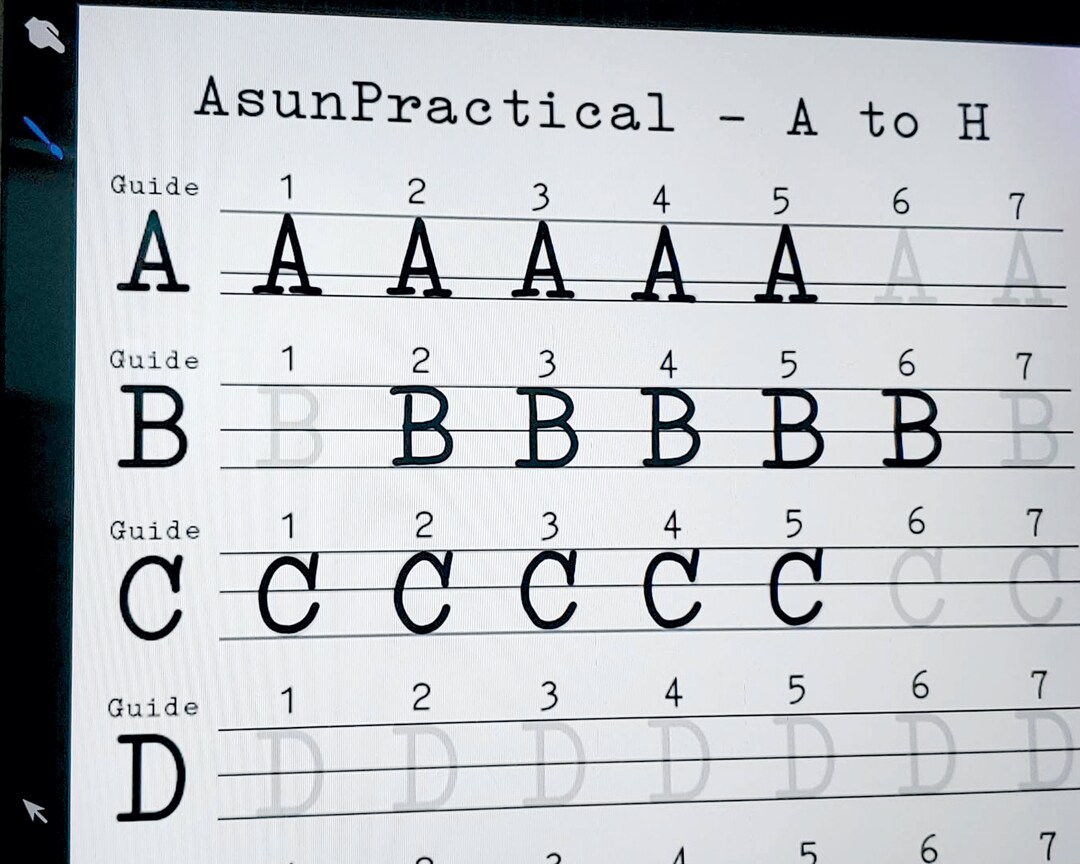 Typewriter Alphabet Printables for Handwriting Beginners How - Etsy
