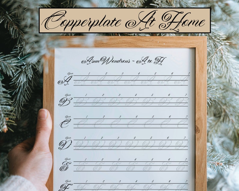 Copperplate Calligraphy Alphabet Practice Sheet PDF | Copperplate ...