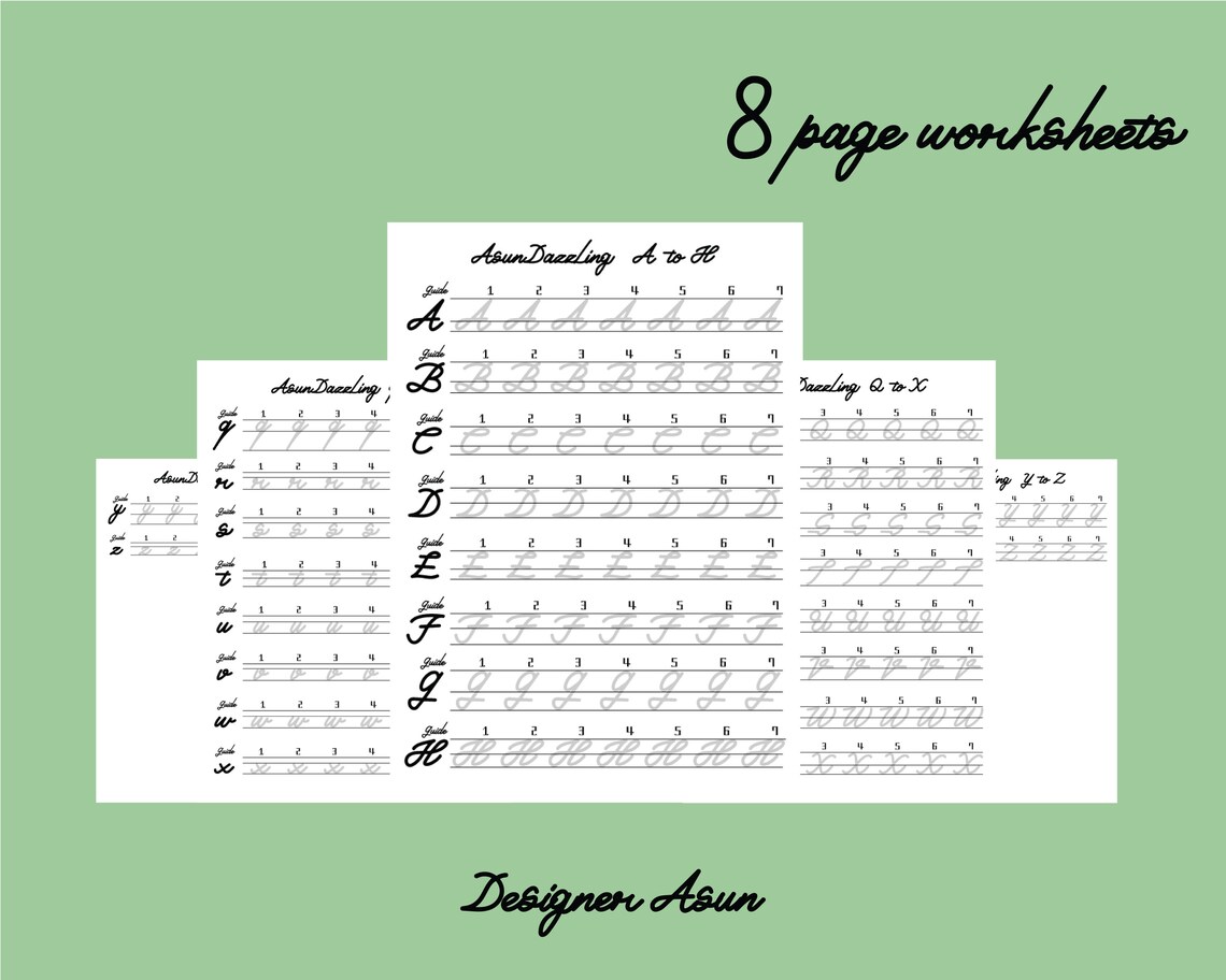 DIY Cursive Handwriting Printable for Adult | Cursive Writing Self ...