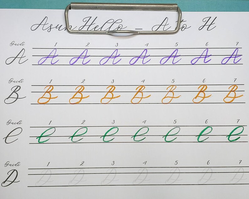 Brush Calligraphy Practice Sheets for Adult Cute Bouncy Brush Script ...