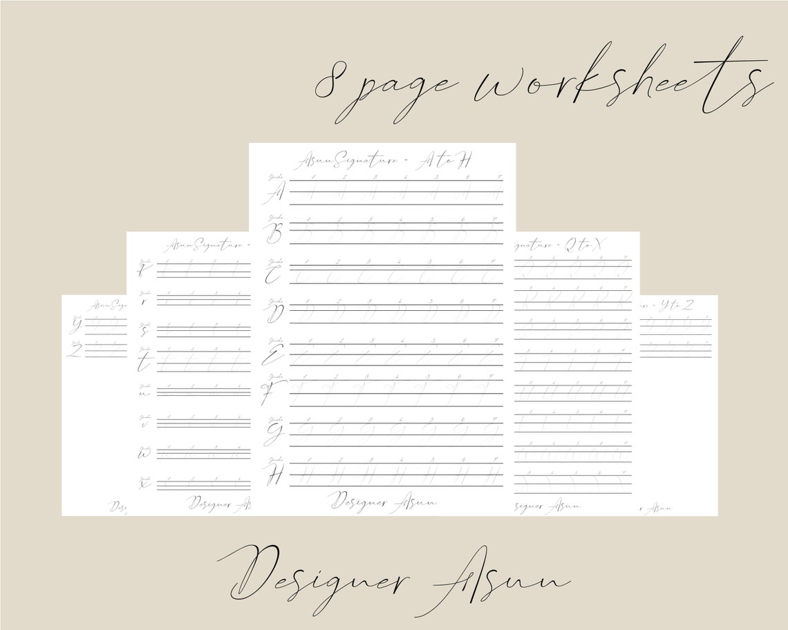 Printable Signature Calligraphy Worksheet | Make My Own Signature ...