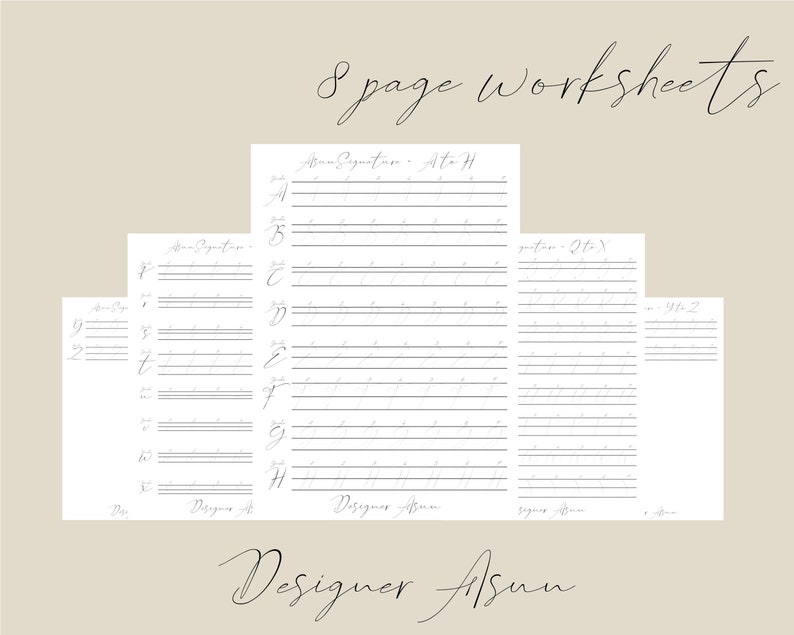 Printable Signature Calligraphy Worksheet | Make My Own Signature ...