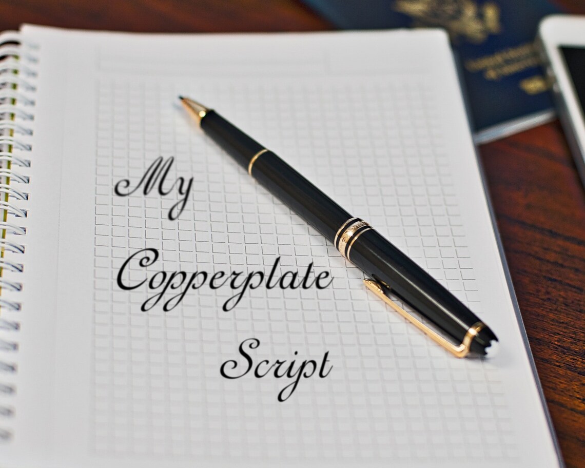 Copperplate Calligraphy Practice Template Printable Worksheet ...