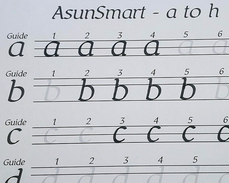 Italic Calligraphy Template Worksheet | Italic Script Font Practice ...