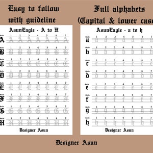 Blackletter Calligraphy Template | Calligraphy Practice Sheet for Adult ...