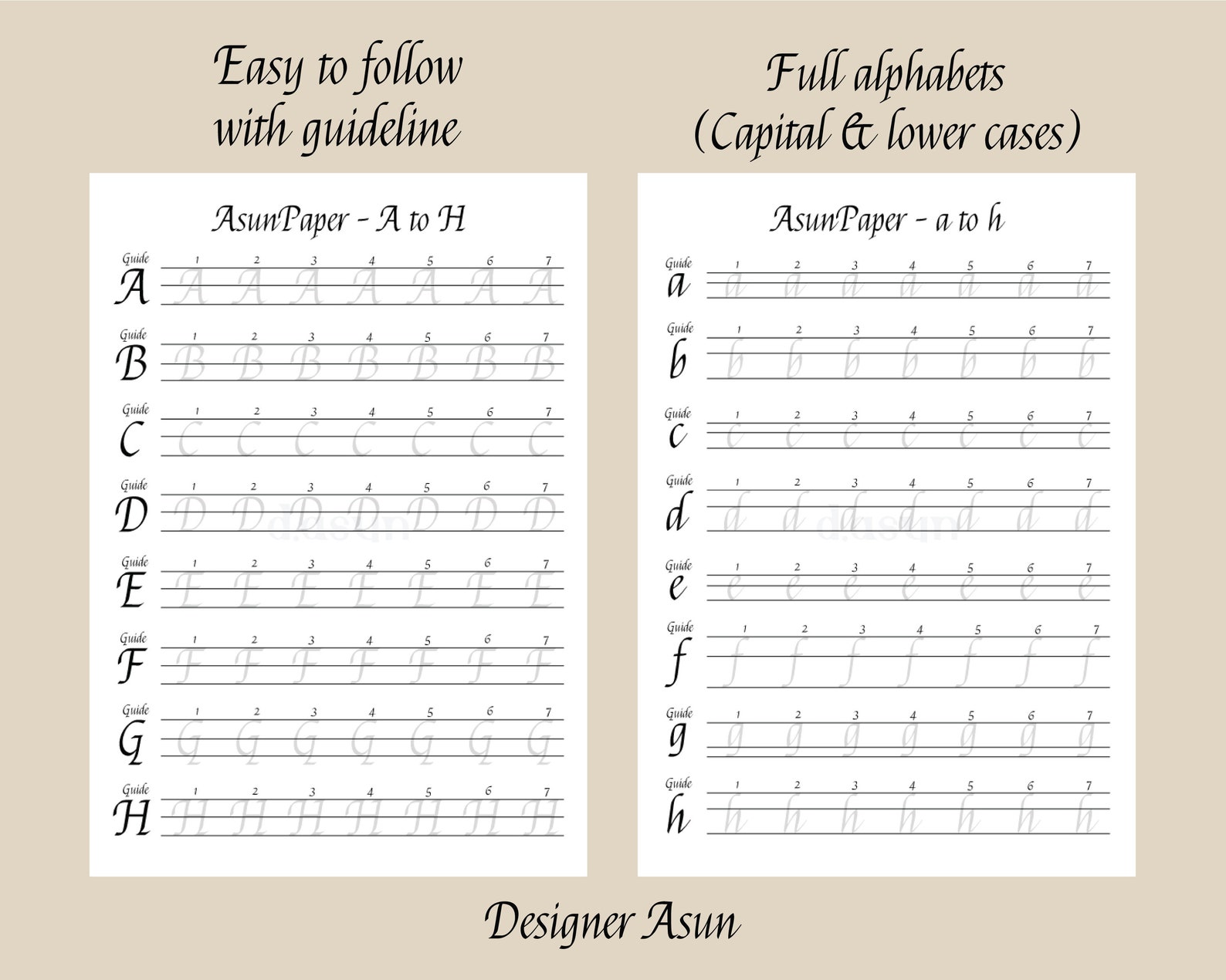 Italic Calligraphy Practice Sheet for Pointed Pen Lover - Etsy