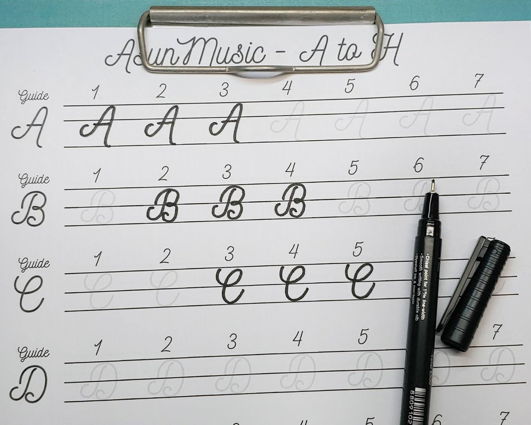 Printable Handwriting Practice Sheets for Adult Cute - Etsy
