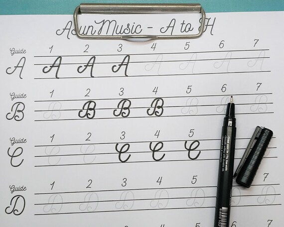 Printable Handwriting Practice Sheets for Adult Cute | Etsy