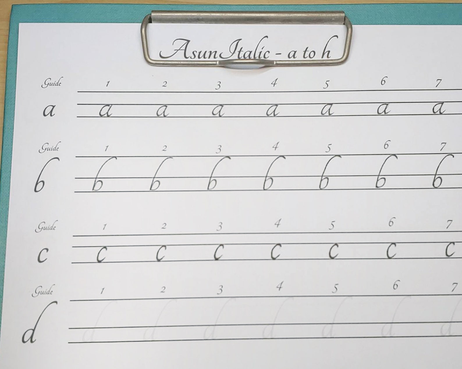 Handwriting Printable for Italic Calligraphy Practice | Learn Modern ...