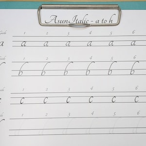 Handwriting Printable for Italic Calligraphy Practice | Learn Modern ...