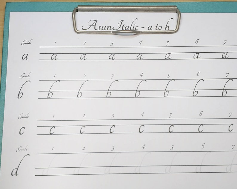 Handwriting Printable for Italic Calligraphy Practice | Learn Modern ...