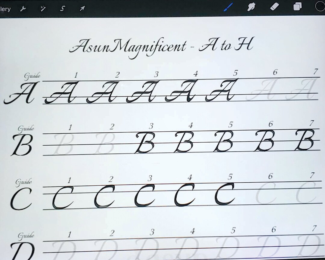 Italic Handwriting Self-learning Worksheet How to Learn - Etsy