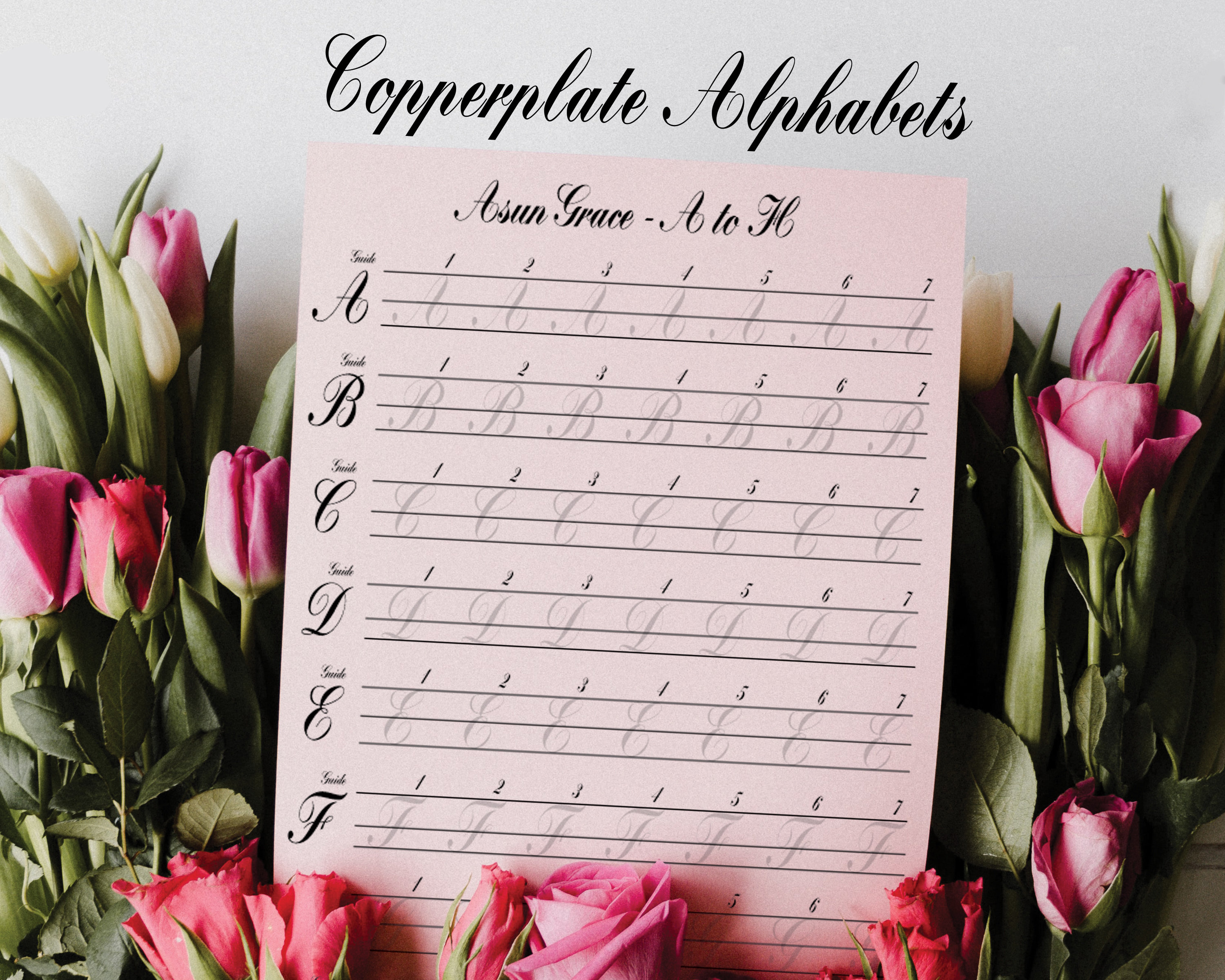 Copperplate Penmanship Practice Sheet | Creative Printable for ...