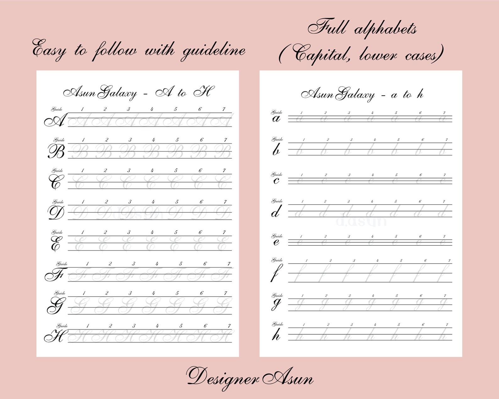 Copperplate Script Tracing Workbook for Calligraphy Beginner ...