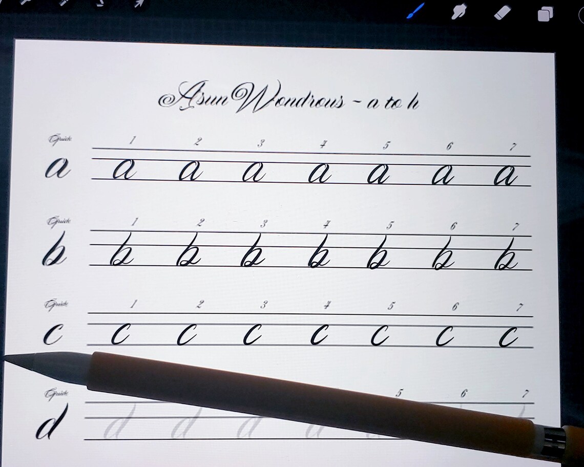 Copperplate Calligraphy Alphabet Practice Sheet PDF Copperplate Script ...