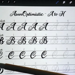 Brush Pen Lettering Alphabet Practice Sheet PDF | Brush Calligraphy ...