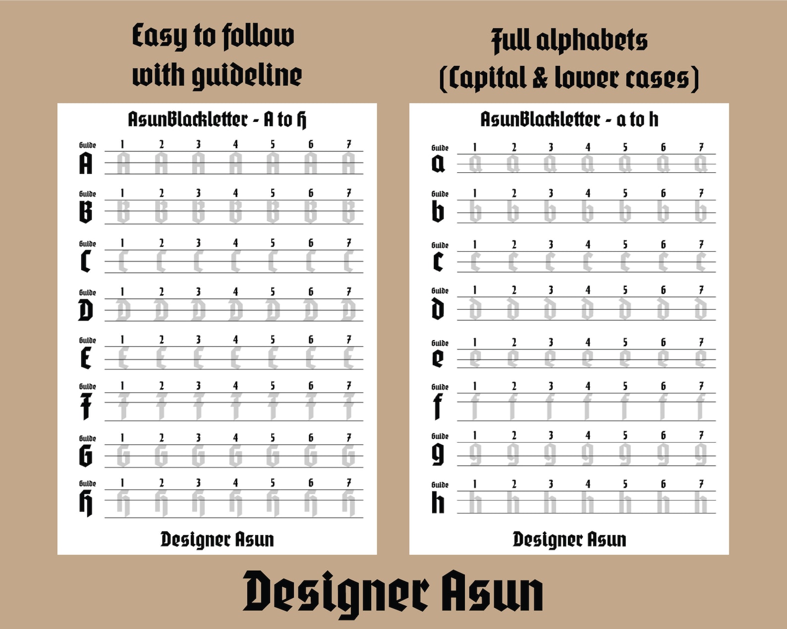 Black Letter Calligraphy Worksheet the Black Letter Handwriting Font ...