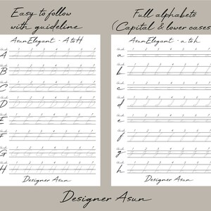 Signature Handwriting Printable Worksheet for Beginners, Signature Font ...