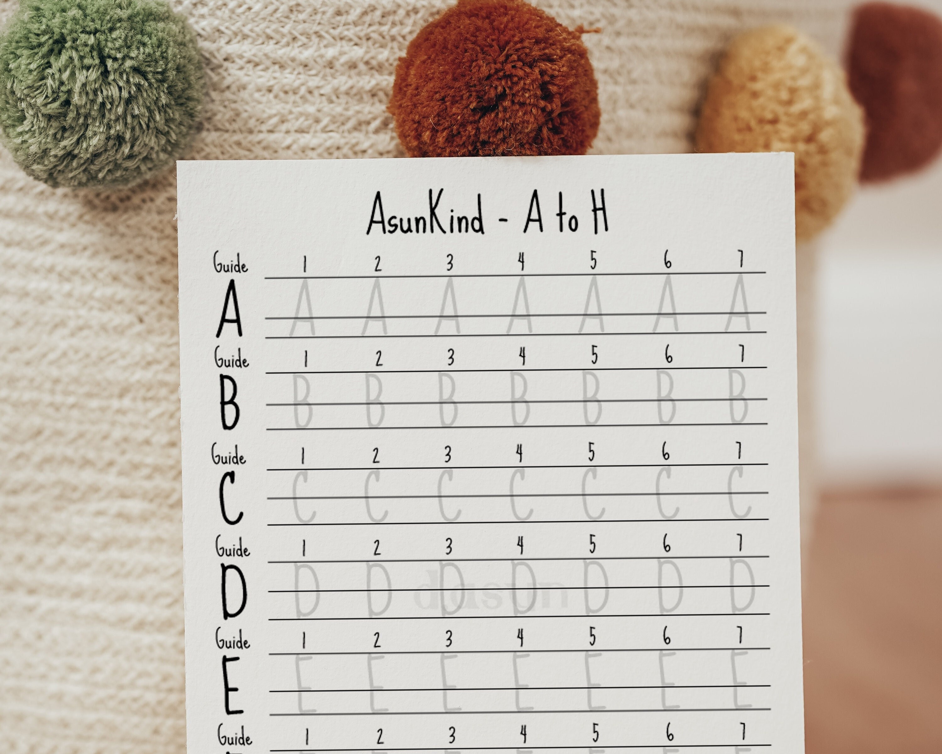 Cute Handwriting Paper for Penmanship Beginner, Handwriting Blank ...