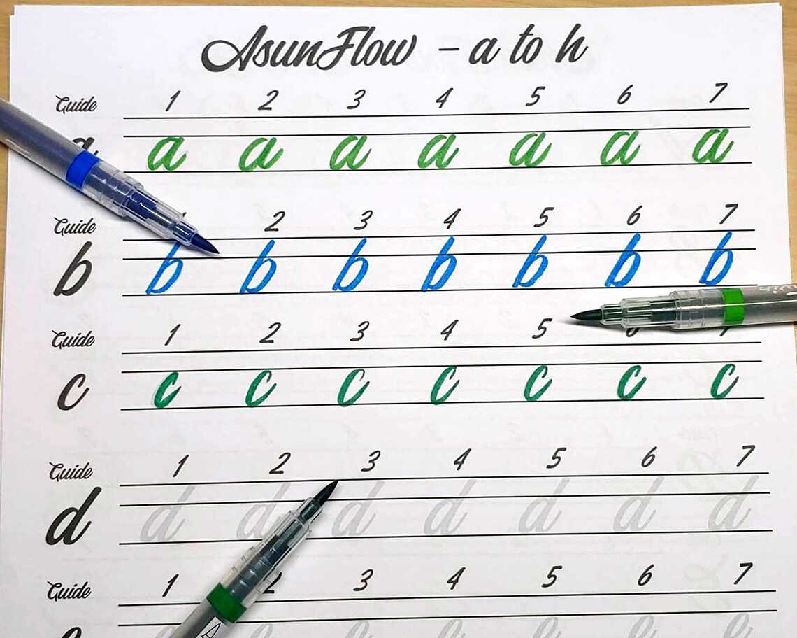 Modern Cursive Writing Practice Sheet for Adult | Cursive Handwriting ...