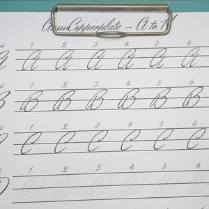 Copperplate Calligraphy Worksheet | Printable Template PDF for ...