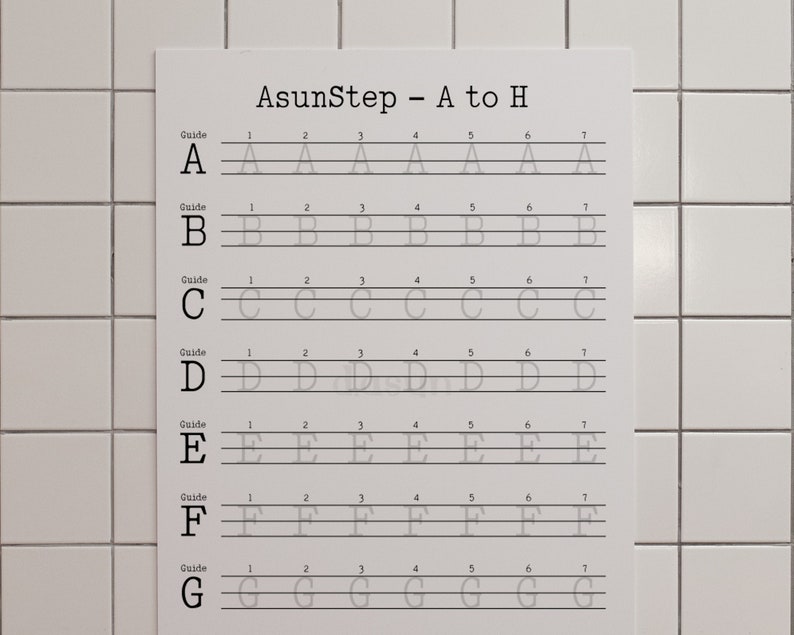Neat Typewriter Printable Workbook for Adult, Typewriter Penmanship ...
