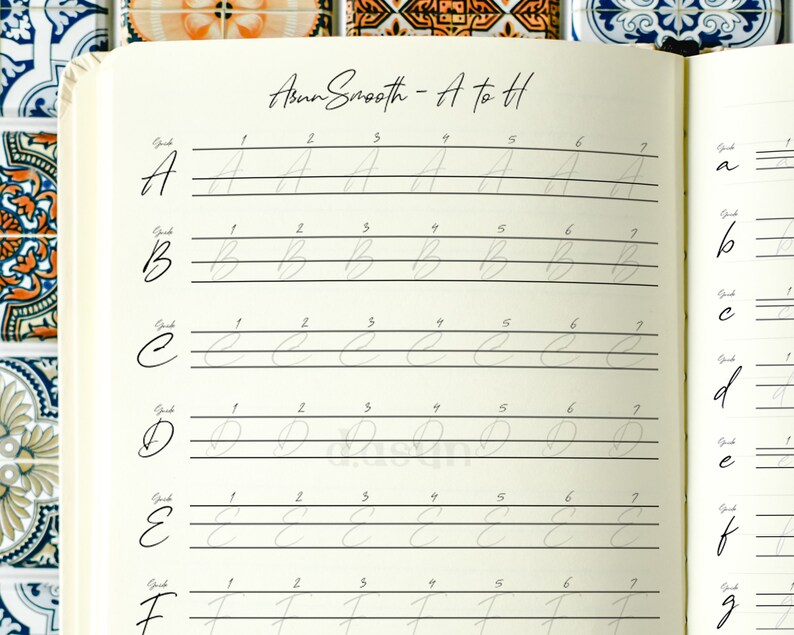 Smooth Autograph Tracing Workbook, Hand-drawn Signature Tutorial With ...