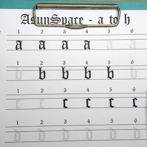 Gothic Letter Calligraphy Template | Gothic Calligraphy Practice for ...