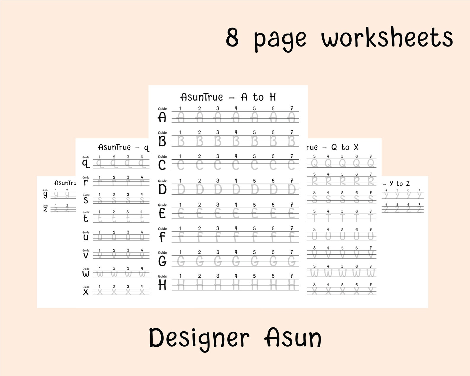 Nice Handwriting Template You Can Do at Home Pretty - Etsy