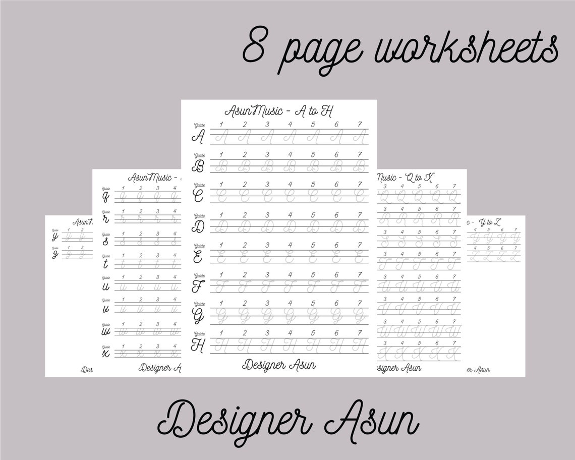 Printable Handwriting Practice Sheets for Adult Cute Handwriting ...
