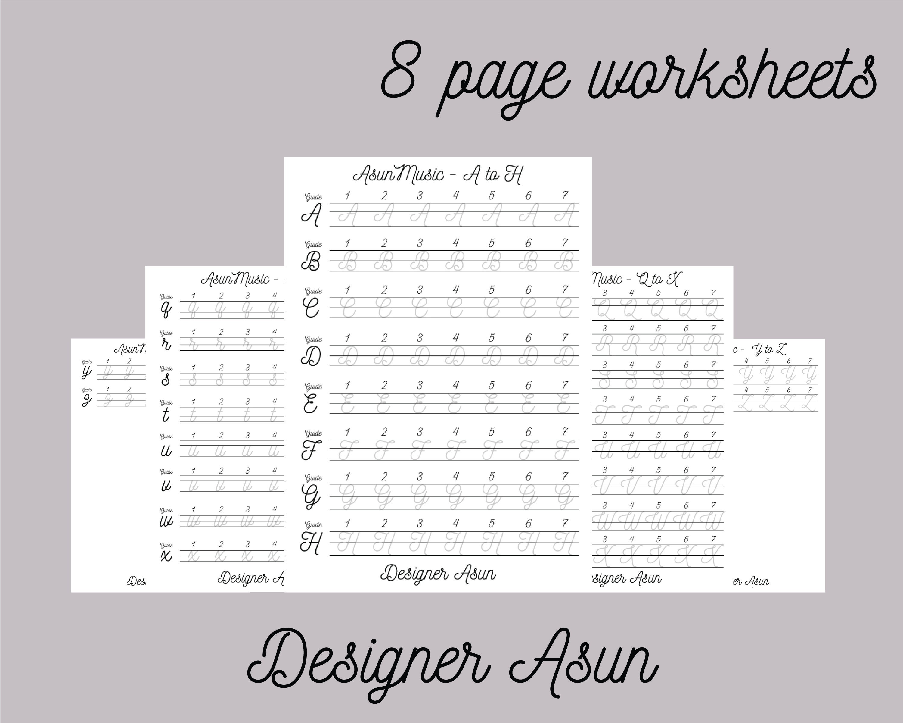Printable Handwriting Practice Sheets for Adult Cute Handwriting ...